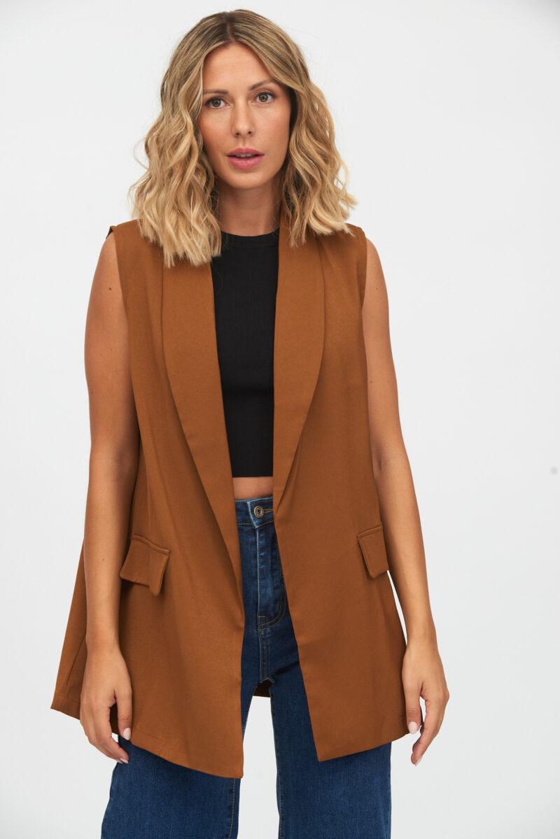 Chaleco Marrón Moda al Por Mayor