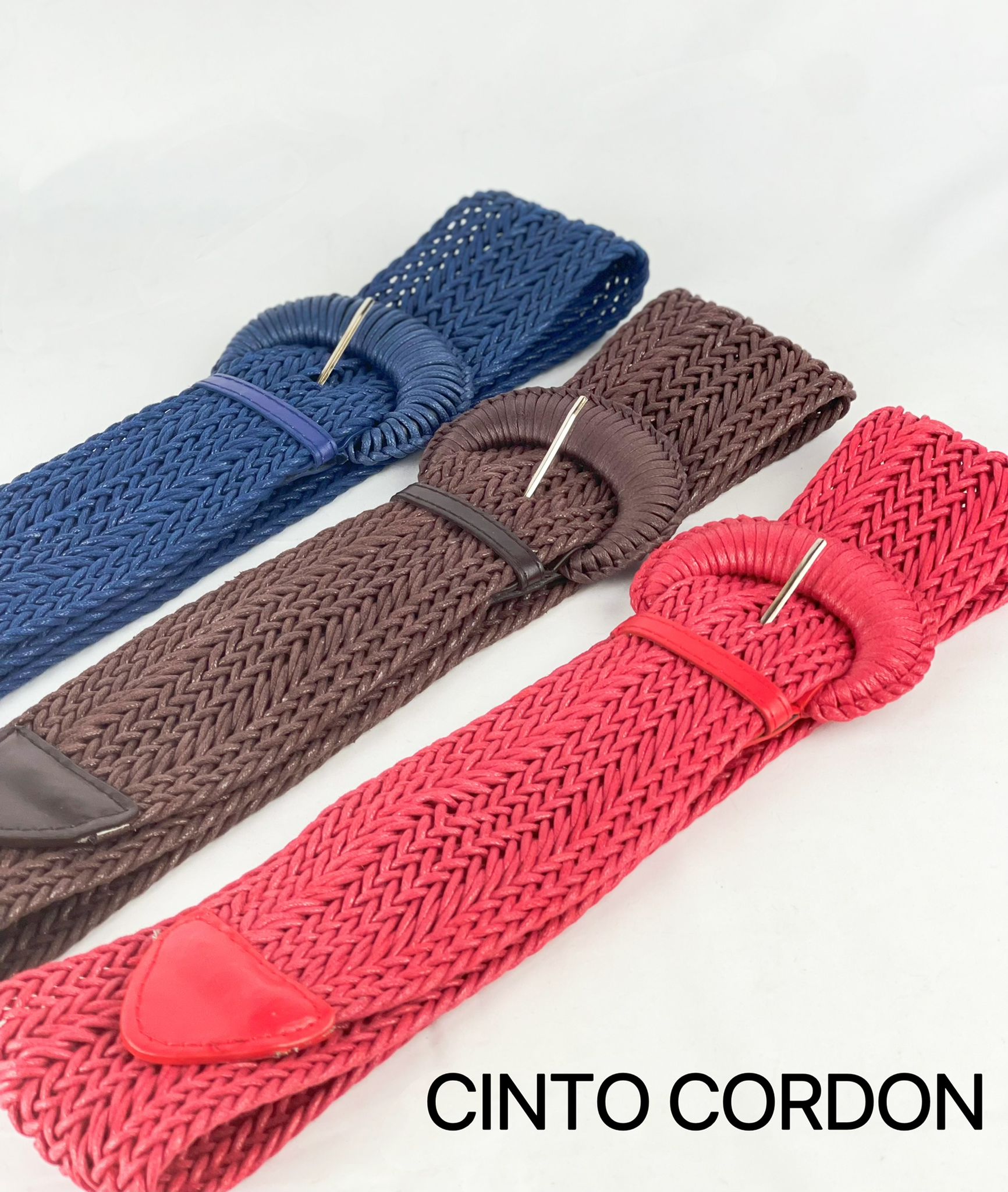 Cinturón Trenzado Ancho de Cordón Moda al Por Mayor