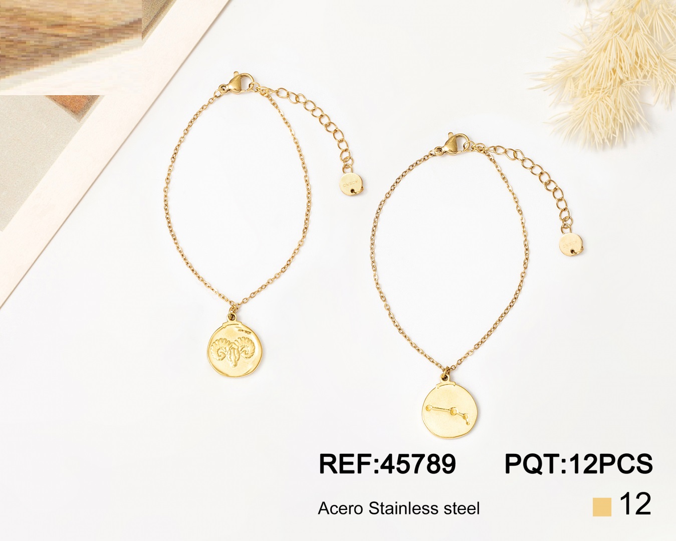 Pulsera Acero Aries Moda al Por Mayor